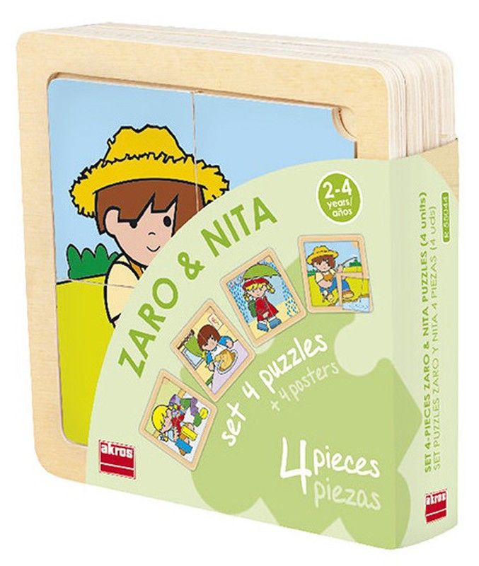 Set puzzles Zaro y Nita 4 piezas Akros A29055044 — latiendadelmaestro ...